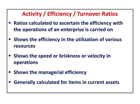 Activity Ratios Pptx Business Accounting And Finance Business