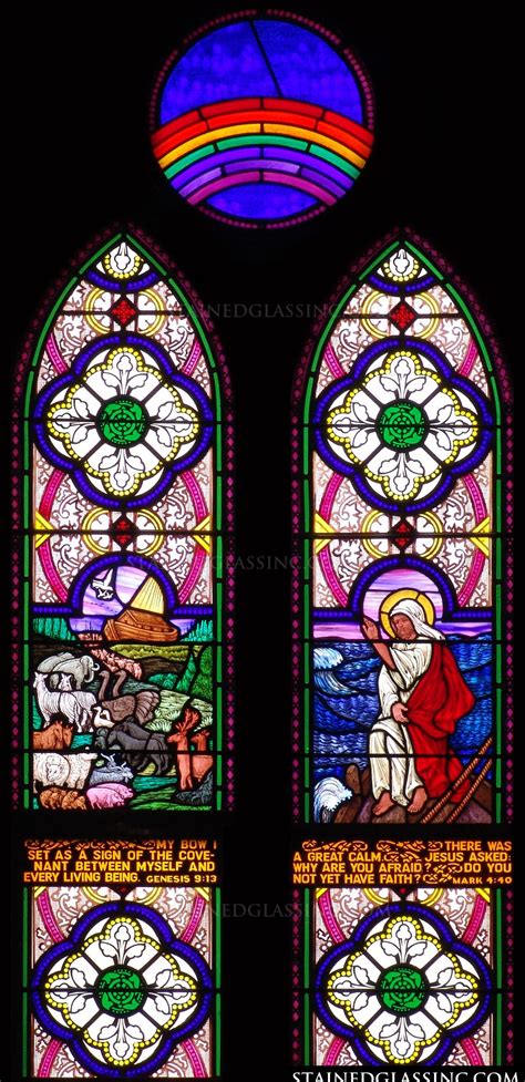 Faith And Promises Religious Stained Glass Window