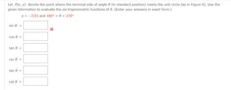 Solved Use A Calculator To Evaluate Secθ Cscθ And Cotθ For