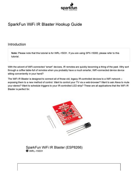 SPARKFUN ESP8266 HOOK-UP MANUAL Pdf Download | ManualsLib