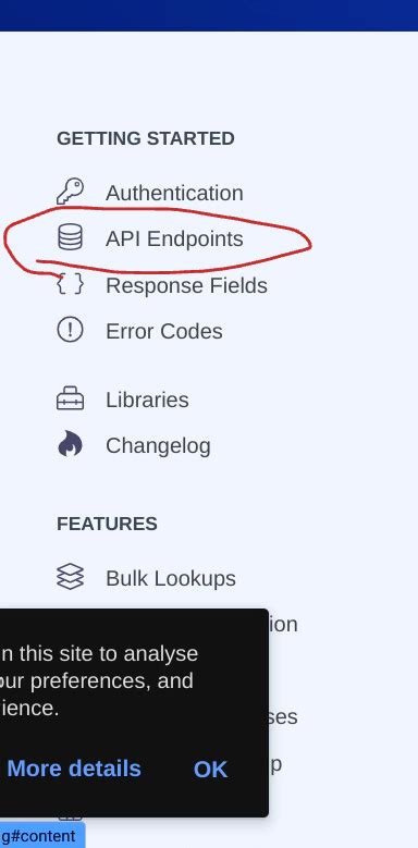 using the ip registry api