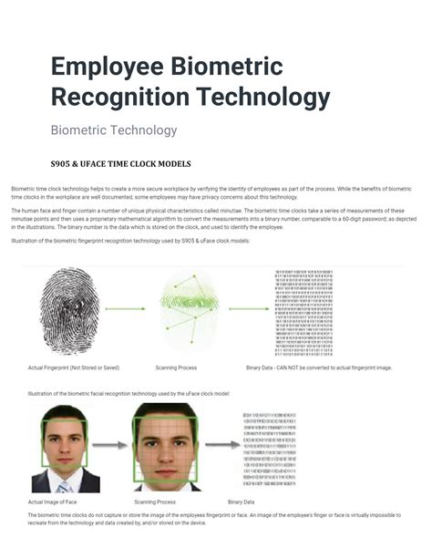 employee biometric recognition technology pdf docdroid