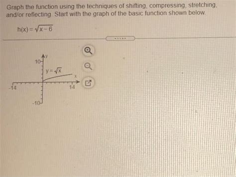 solved graph the function using the techniques of shifting