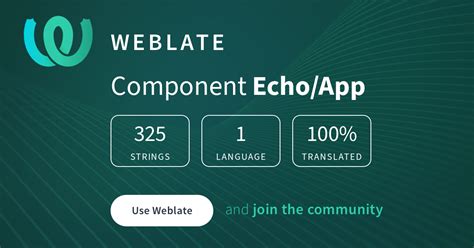 Echoapp — English Hosted Weblate