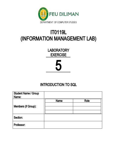 Lab Exercise 5 6 Information Management Pdf