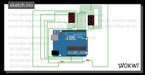 Exp3 Copy 7segment Wokwi Esp32 Stm32 Arduino Simulator