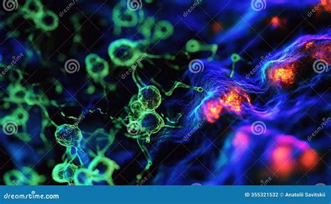 Close Up View Of Molecular Interactions Among Various Microbes And Their Complex Structures