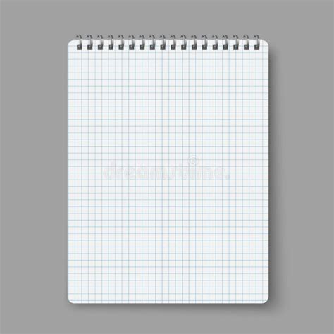 notebook line squared dot diary template notepad empty page set stock