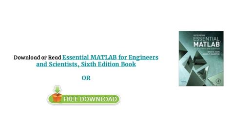 essential matlab for engineers and scientists sixth edition free