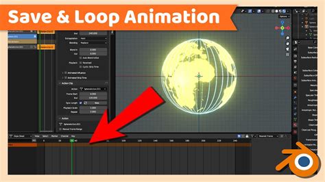 How To Save And Loop Animation Blender Tutorial Youtube
