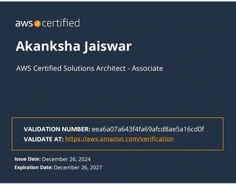 Akanksha Jaiswar On Linkedin I Am Delighted To Announce That I Have Successfully Earned The Aws