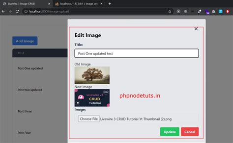Livewire 3 Image Crud Image Upload Tutorial Phpnodetuts