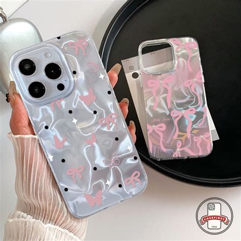 น่ารักน่ารักน่ากอดผีเสื้อการ์ตูนโบว์ผูกนุ่ม เคส Infinix Smart 8 7 Pop 7 Tecno Spark Go 2023