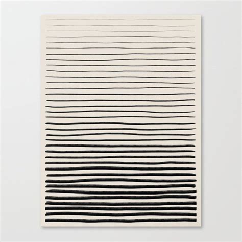 Black Horizontal Lines Canvas Print By Alisa Galitsyna Medium