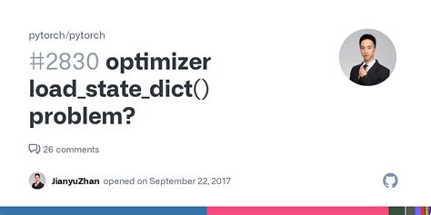 Optimizer Load State Dict Problem Issue Pytorch Pytorch GitHub