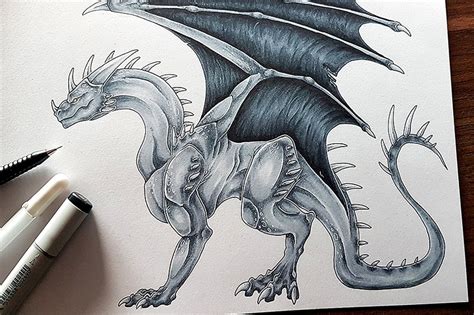 How To Draw A Realistic Dragon Step By Step