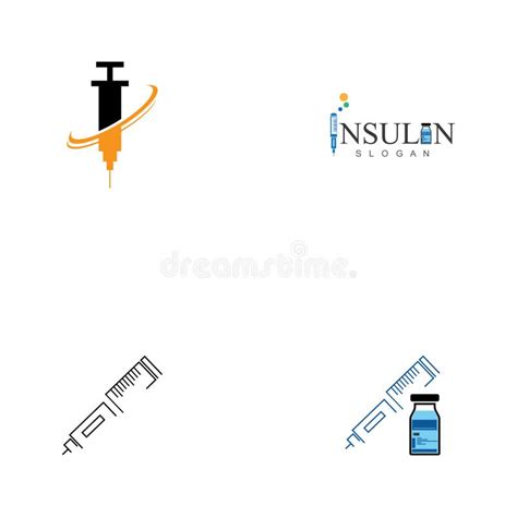 Insulin Injection Icon Illustration Simple Design Element Vector Logo Template Stock Vector