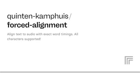 Quinten Kamphuisforced Alignment Run With An Api On Replicate
