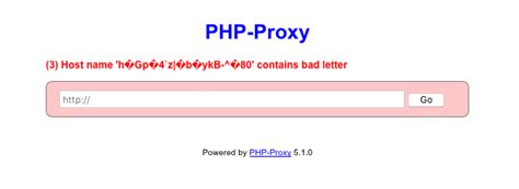 3 Host Name Contains Bad Letter Issue 130 Athlon1600 Php Proxy