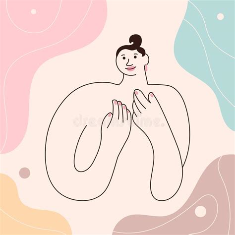 Abstract Poster With Woman Portrait In Pastel Colors Background Stock Vector Illustration Of