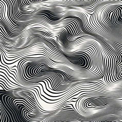 Premium Photo Abstract Op Art Black And White Wavy Wave Lines