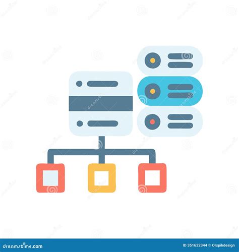 Innovative Relational Database Design Icon Stock Illustration