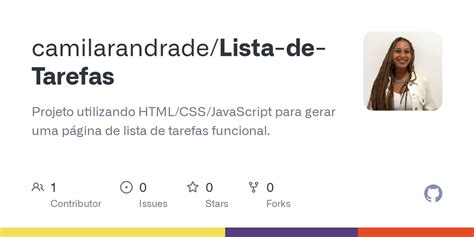 github camilarandrade lista de tarefas projeto utilizando html css