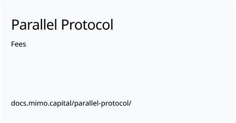 Fees Parallel Protocol