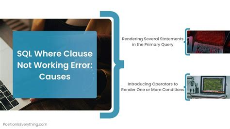 Sql Where Clause Not Working Error The Complete Guide