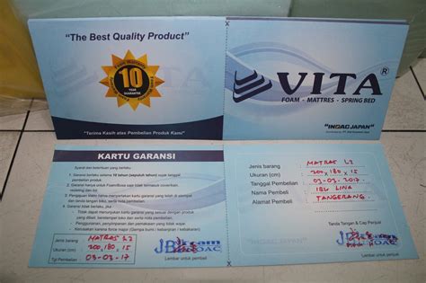 Jb Inoac Foam Kasur Inoac Original Dan Kartu Garansi Tahun