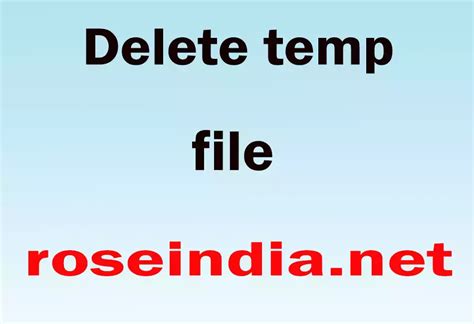 Delete Temp File