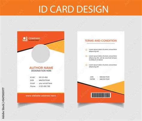 Corporate Id Card Design Student Id Card Employee Card Office Staff Identity Card Design