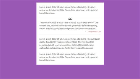 HTML CSS Blockquote Unique Examples OnAirCode