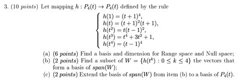 solved let mapping h p4 t →p4 t ﻿defined by the