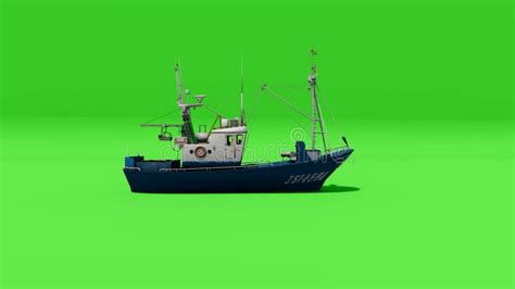 Ship 3d Rendered On Green Background Stock Video Video Of Speedboat