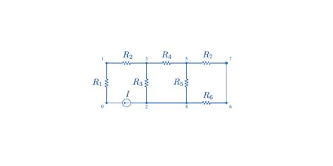 solved determine the voltage drop in volts from node 5 to