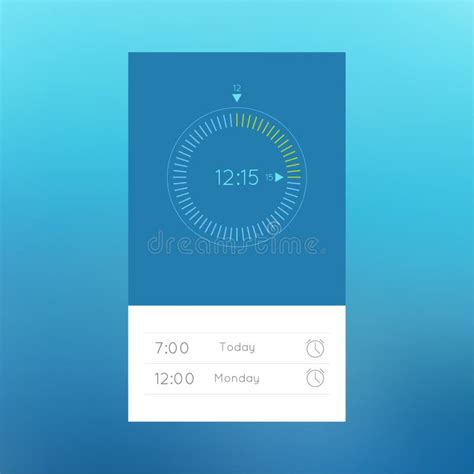Ui Clock For Web And Mobile Applications Stock Vector Illustration