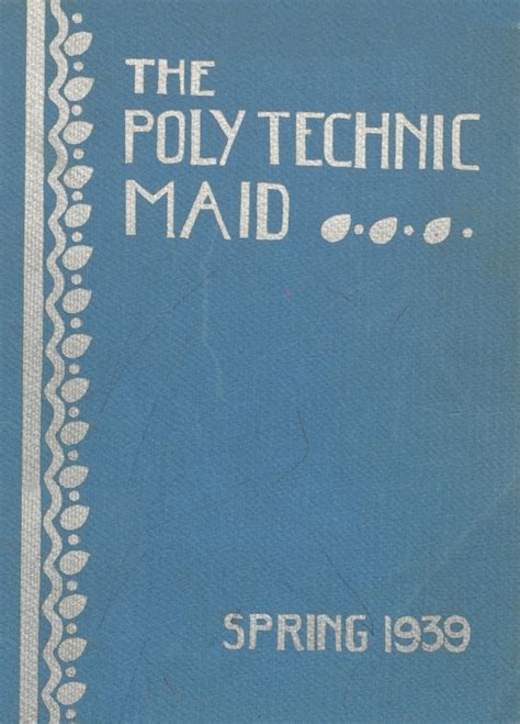 1939 Yearbook From Girls Poly High School From Portland Oregon For Sale