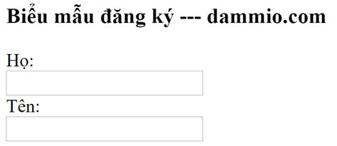 [html html5] phần 30 form biểu mẫu trong html dammio