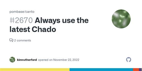 Always Use The Latest Chado · Issue 2670 · Pombasecanto · Github