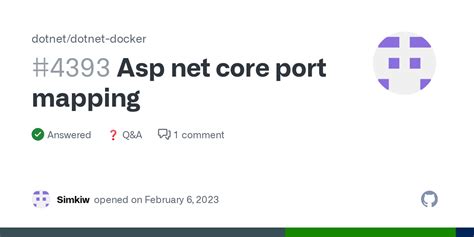 Asp Net Core Port Mapping · Dotnet Dotnet Docker · Discussion 4393