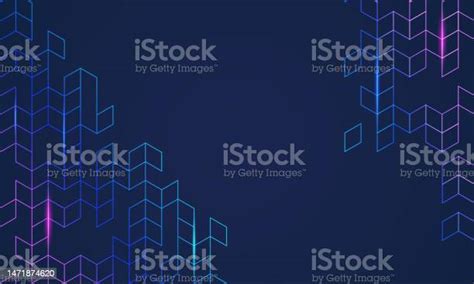 벡터 추상 과학 미래 에너지 기술 개념 광선의 디지털 이미지 파란색 빛으로 줄무늬 선 진한 파란색 배경 위에 속도 및 모션 흐림 0명에 대한 스톡 벡터 아트 및 기타 이미지