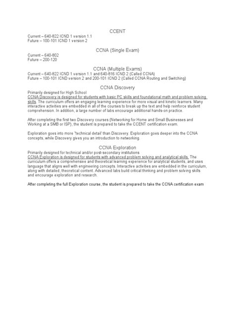 Ccent And Ccna Road Map Pdf