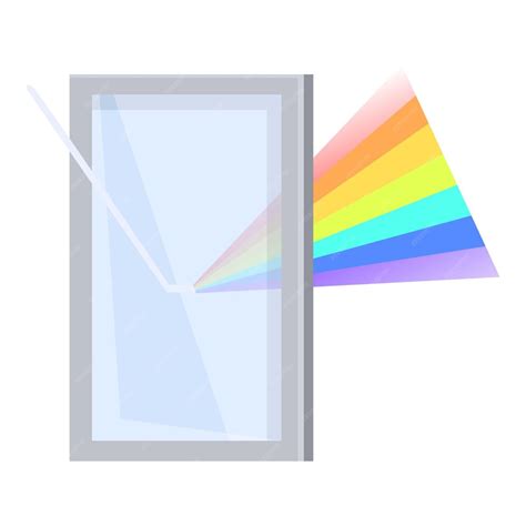 Premium Vector Light Beam Passing Through Prism Creating Rainbow Effect Illustration