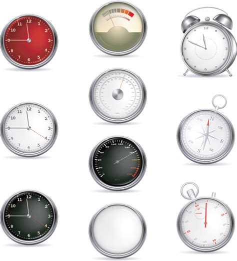 Clock With Different Vectors Free Download New Collection