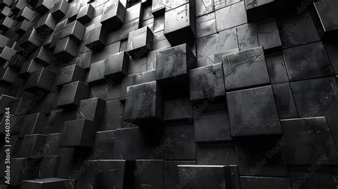 A Visually Intriguing Image Of Monolithic 3d Cubes In Staggered Rows