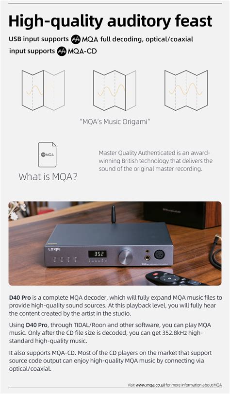 LOXJIE D40 PRO Audio DAC & Headphone AMP MQA-CD ES9039MSPRO – Hifi-express