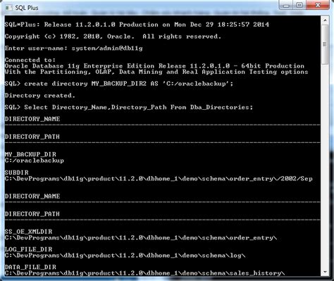 importing and exporting oracle database