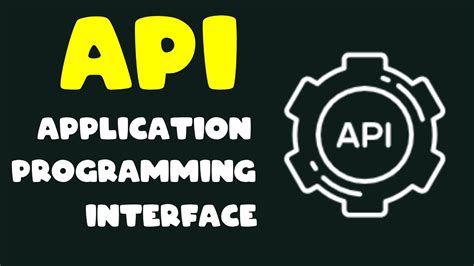 Api Application Programming Interface Youtube