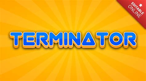 Terminator Best Price Text Effect Generator